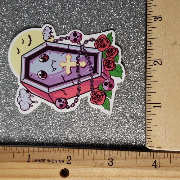 art class | Design | Gothic Coffin Waterproof Sticker | Poshmark